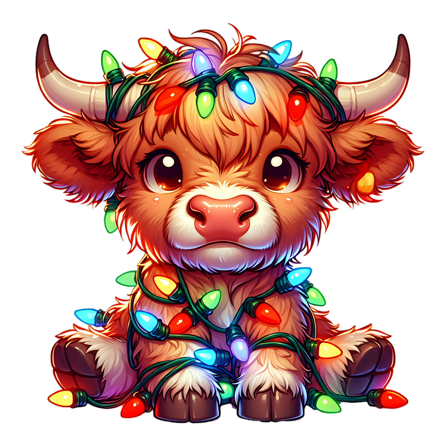 cow with lights – T-Shirt Emporium